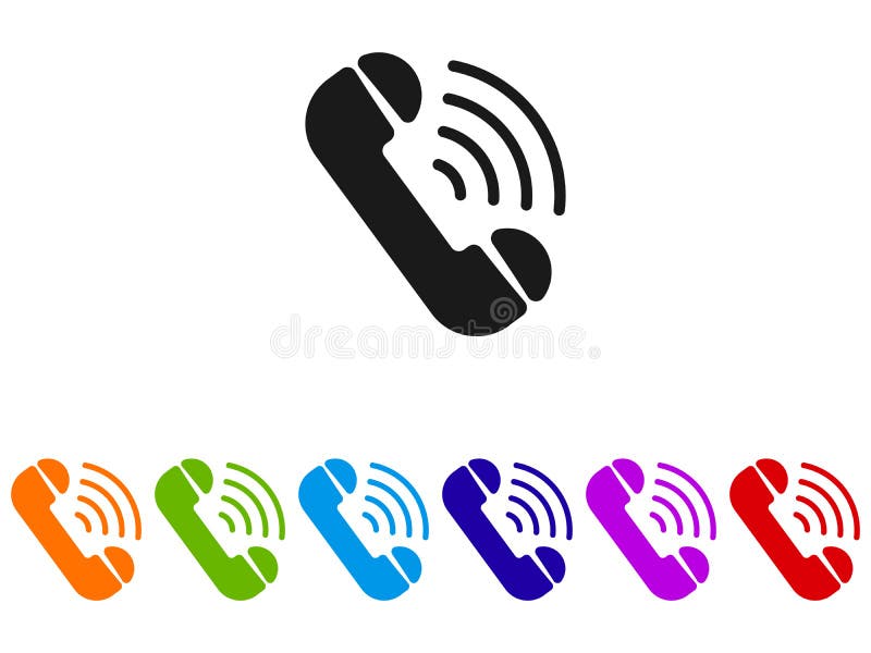 Telephone Receiver Handle Icon - Ringing Mobile Icon - Calling Symbol ...