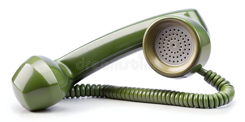 A Telephone Receiver Off the Hook Isolated on a White Background Stock ...