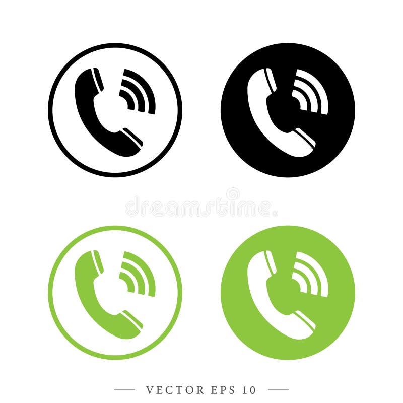Telephone Receiver Sign. Phone Vector Isolated Illustration. Stock ...