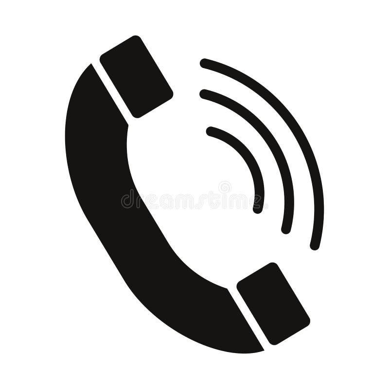 Telephone Receiver - Vector Icon - Isolated on White Stock Vector ...