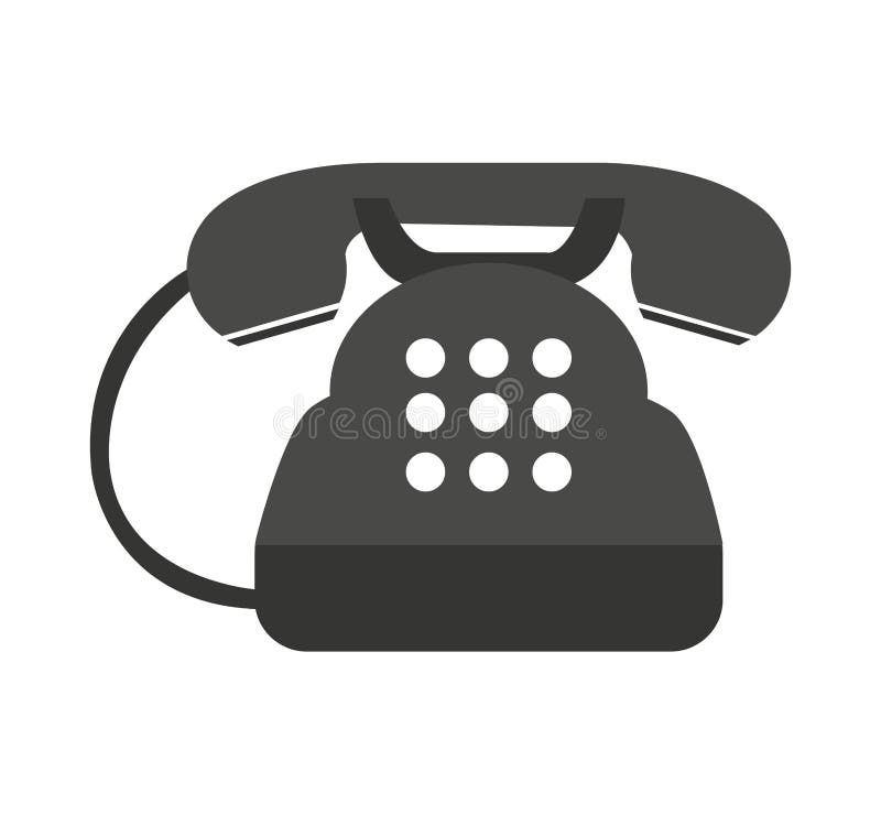 Telephone Service Isolated Icon Stock Illustration - Illustration of ...
