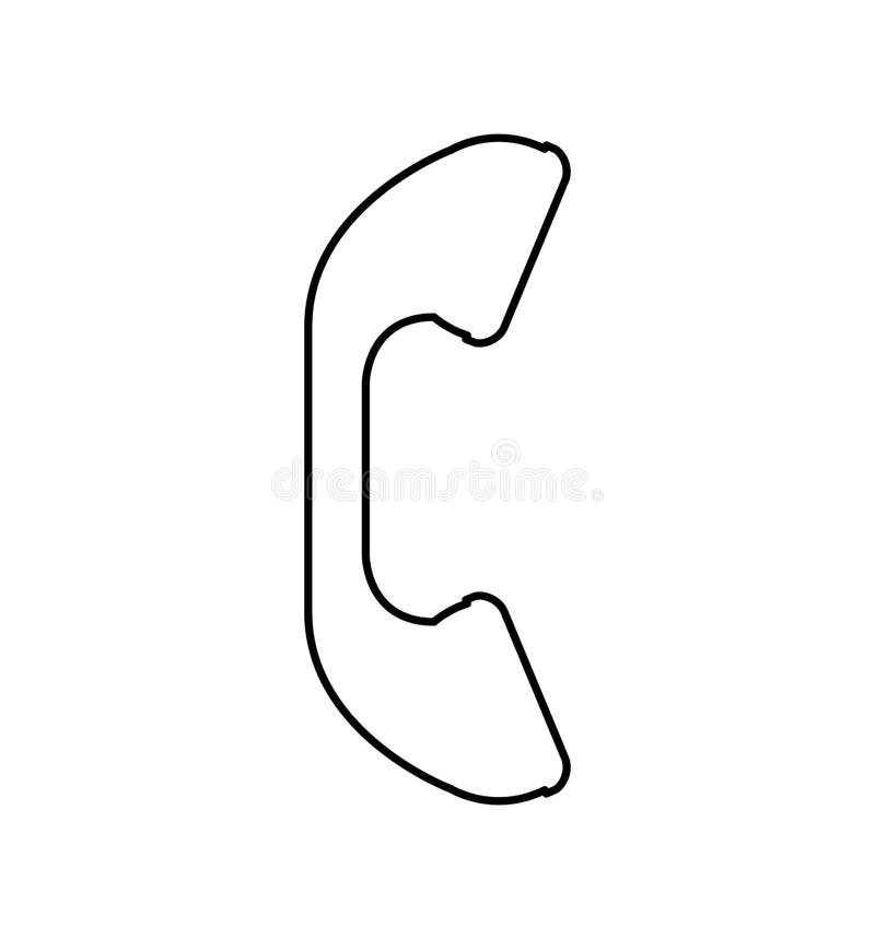 Telephone Service Isolated Icon Stock Illustration - Illustration of ...