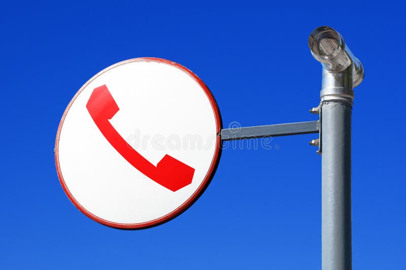 Telephone sign stock photo. Image of roundish, advice - 4714044