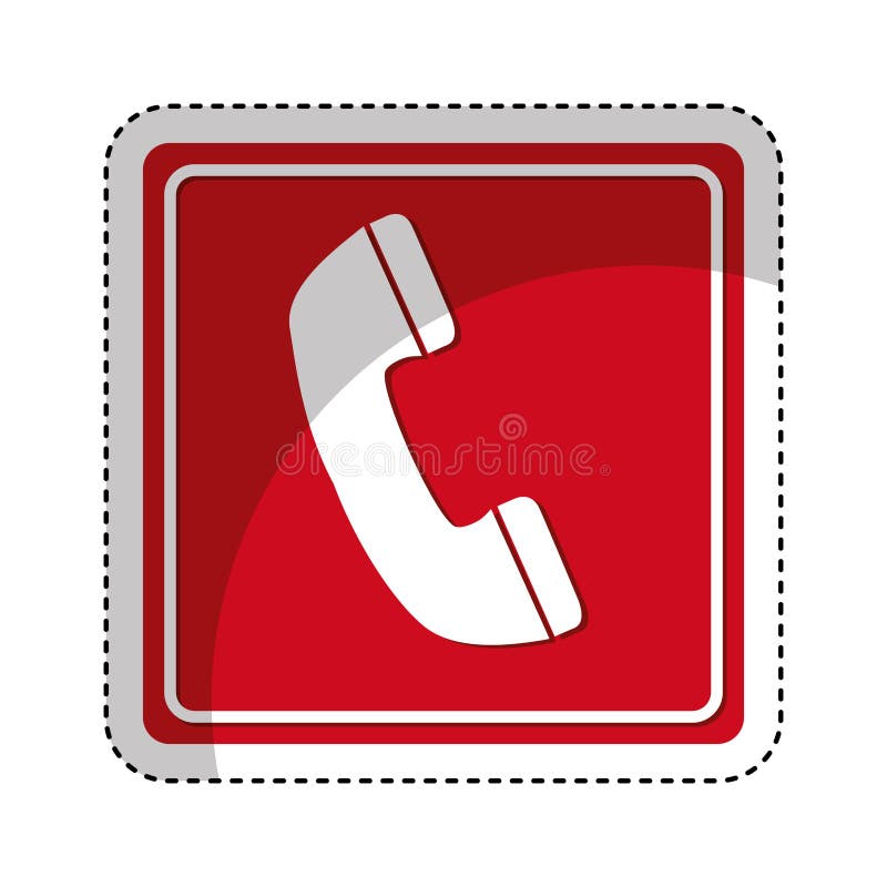 Telephone Sign Isolated Icon Stock Illustration - Illustration of ...
