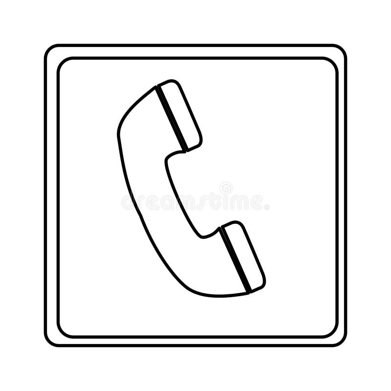 Telephone Sign Isolated Icon Stock Illustration - Illustration of ...