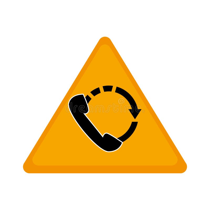 Telephone Sign Isolated Icon Stock Vector - Illustration of equipment ...