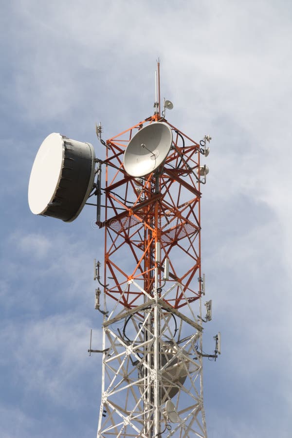 Telephone Signal Pole Close Up Stock Image - Image of station, media ...