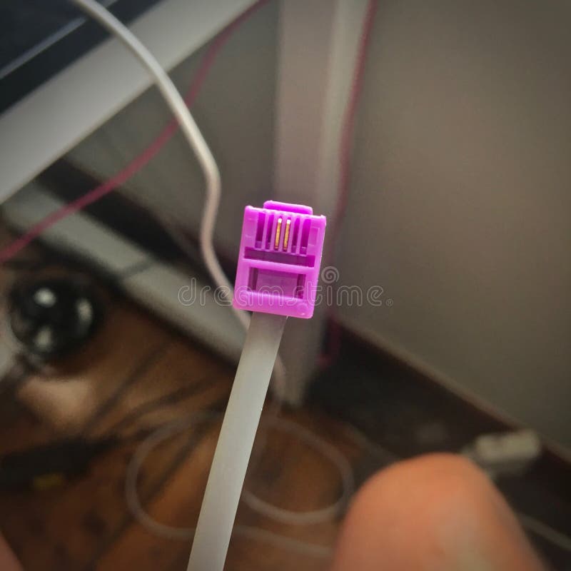 Telephone socket cable stock photo. Image of power, fingers - 123583338