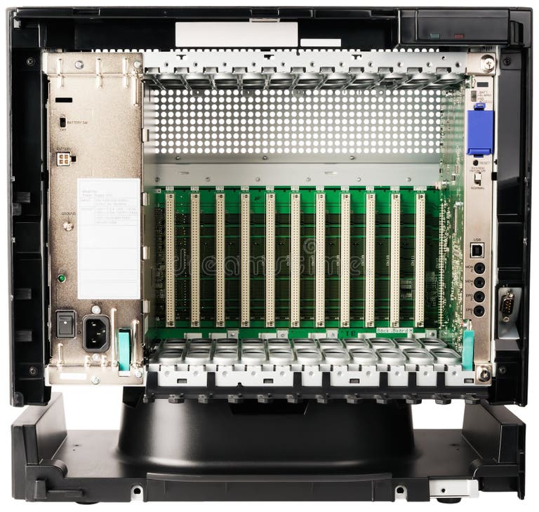 Telephone Switch Chassis on White Stock Photo - Image of office ...