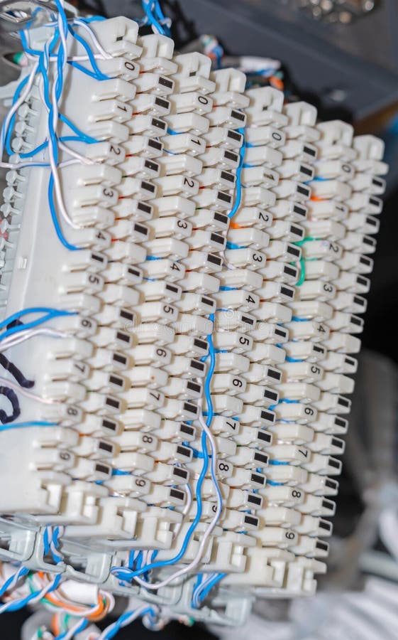 Telephone Switchboard Panel Stock Image - Image of cutting, closeup ...