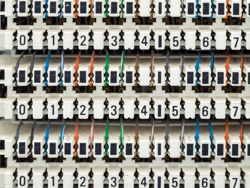 Telephone Switchboard Panel and Wires Stock Image - Image of connect ...