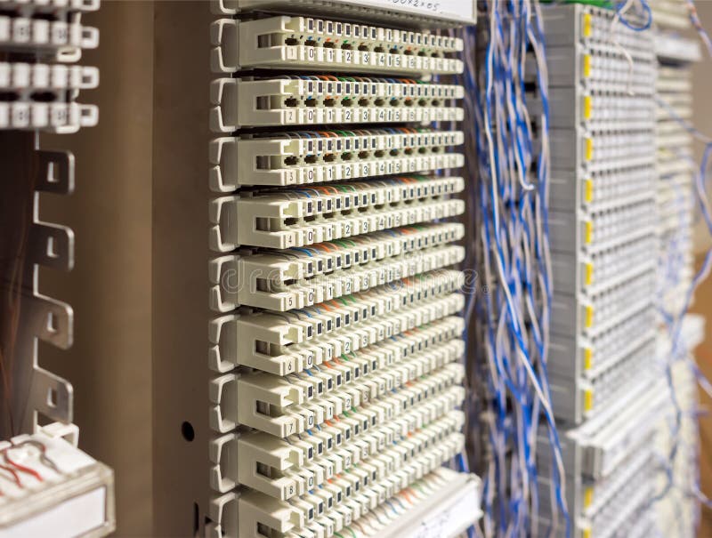Telephone Switchboard Panel and Wires Stock Photo - Image of connector ...