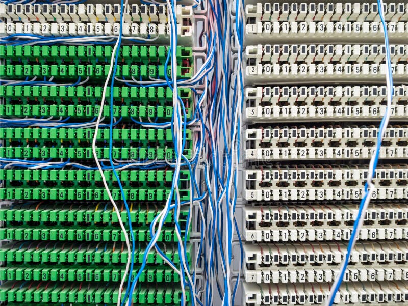 Telephone Switchboard Panel and Wires Stock Image - Image of connection ...