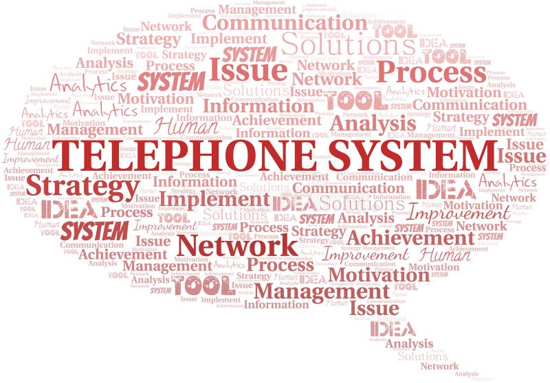 Telephone System Typography Vector Word Cloud. Stock Vector ...