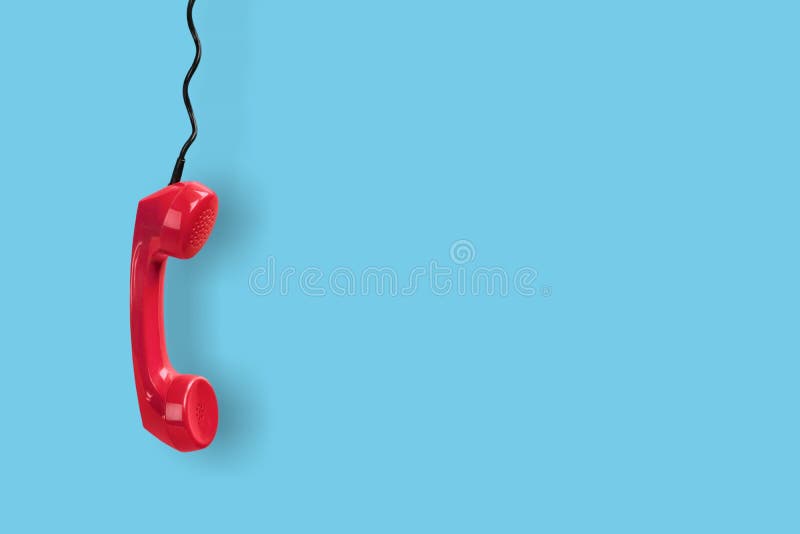 Red telephone receiver stock image. Image of long, phone - 31661665