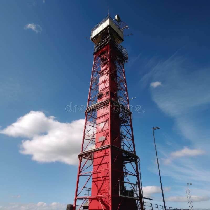 Telephone Tower with Sunny Sky, Copy Space, Created Using Generative Ai ...