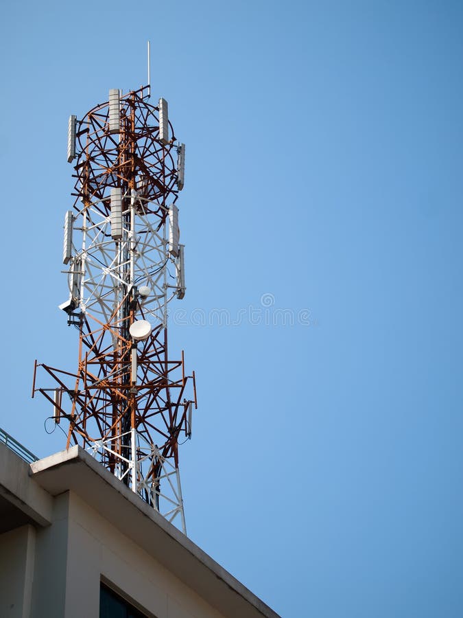 Telephone Transmission Towers Stock Photo - Image of broadcasting ...
