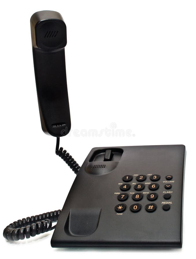 Telephone on a White Background Stock Photo - Image of digital, screen ...