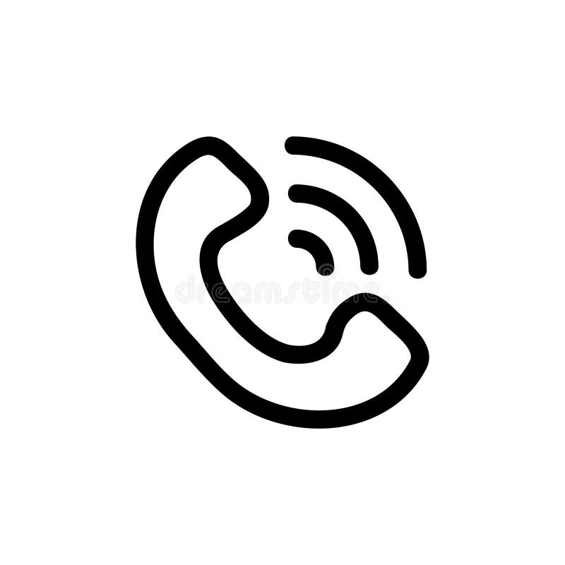 Telephone Vector Icon, Isolated on White Background. Stock Vector ...