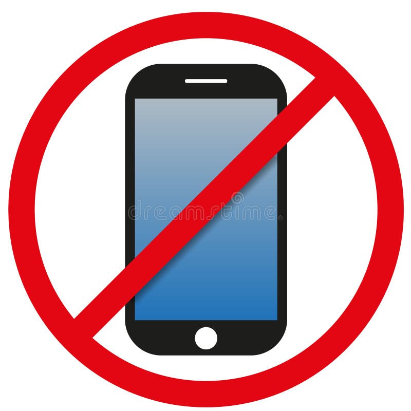 Telephone Warning Stop Sign Icon. Phone Turn Off Stock Vector ...