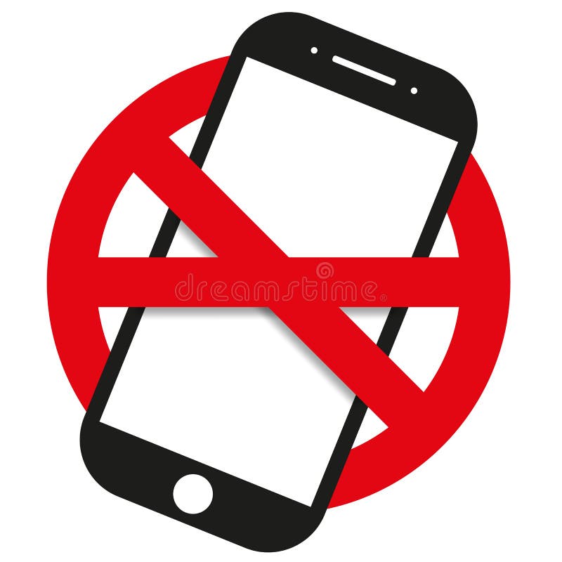 Telephone Warning Stop Sign Icon. Phone Turn Off Stock Vector ...