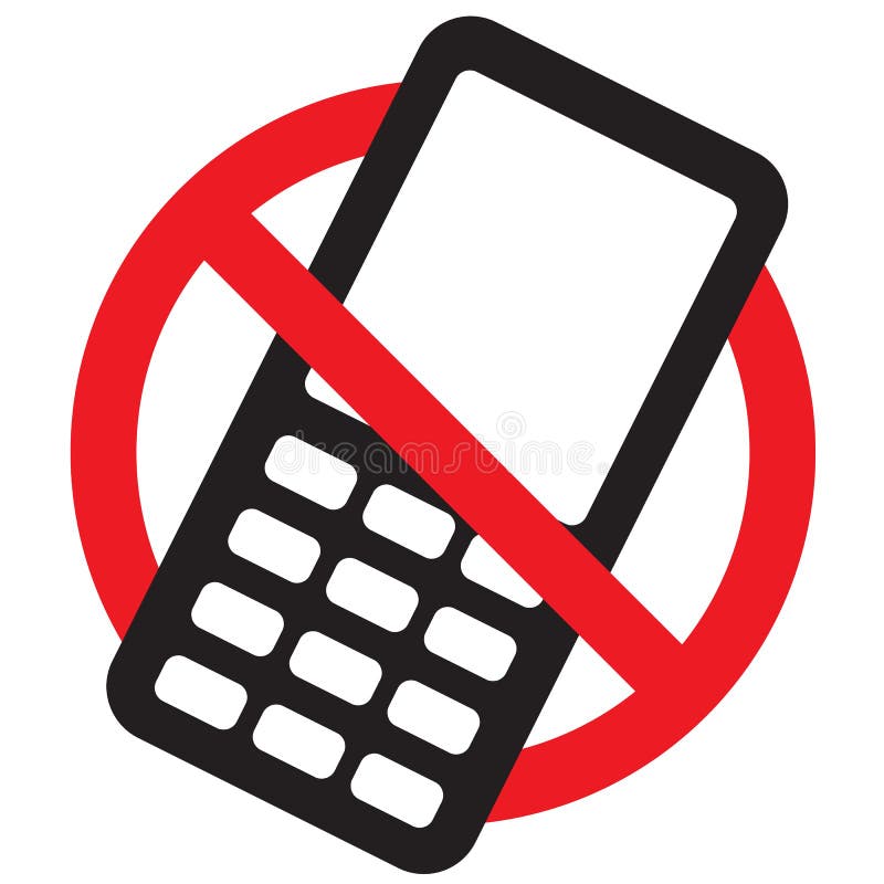 Telephone Warning Stop Sign Icon. Push Button Phone Turn Off Stock ...