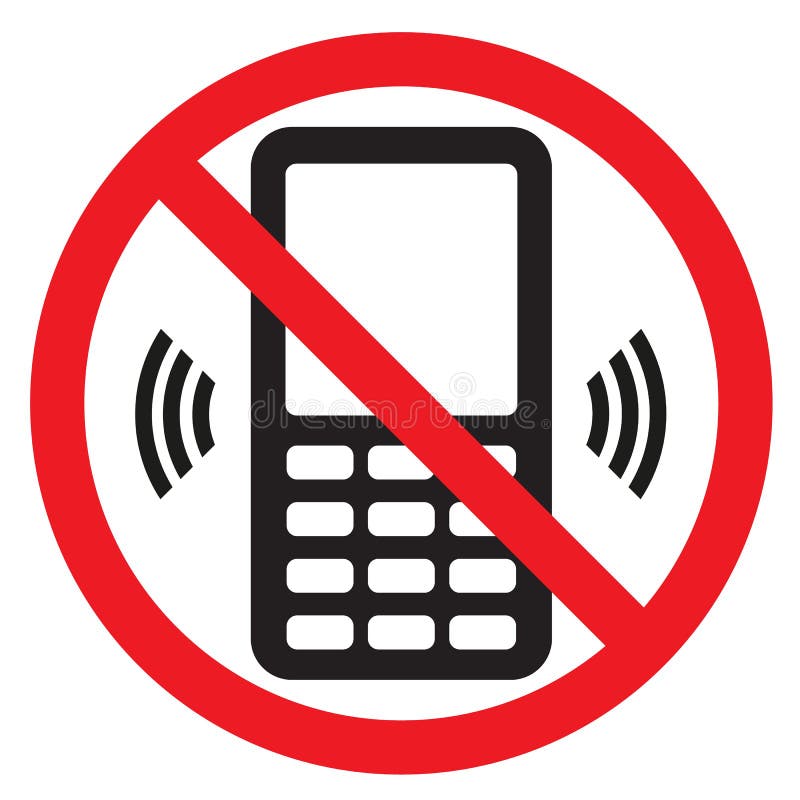 Telephone Warning Stop Sign Icon. Push Button Phone Turn Off Stock ...