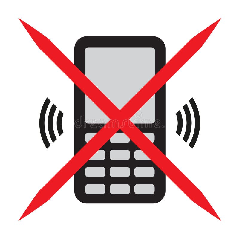 Telephone Warning Stop Sign Icon. Push Button Phone Turn Off Stock ...