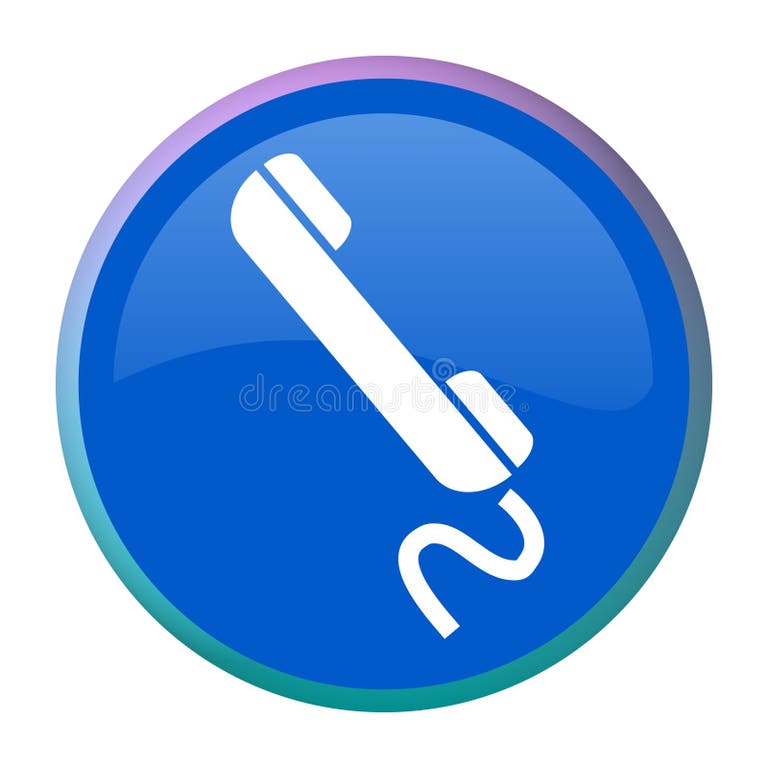 Telephone web button stock illustration. Illustration of blue - 8102786