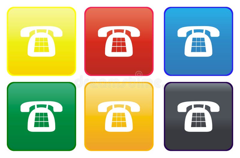Telephone icons stock vector. Illustration of phone, telecommunications ...