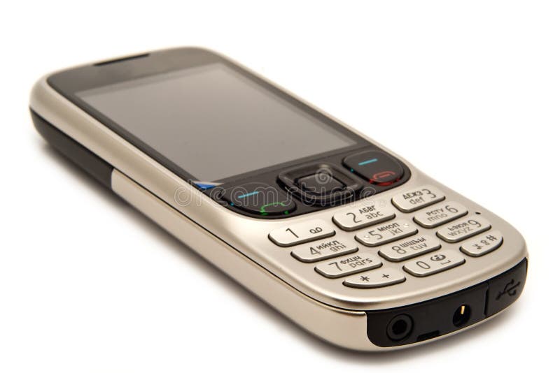 Telephone on a White Background Stock Photo - Image of digital, screen ...