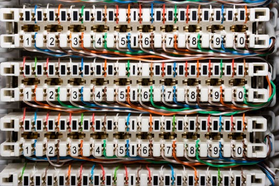 Telephone wires panel stock image. Image of connection - 7281873