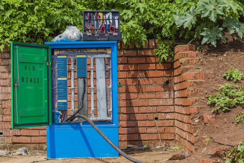 Telephone Wiring Installation Stock Photo - Image of communications ...