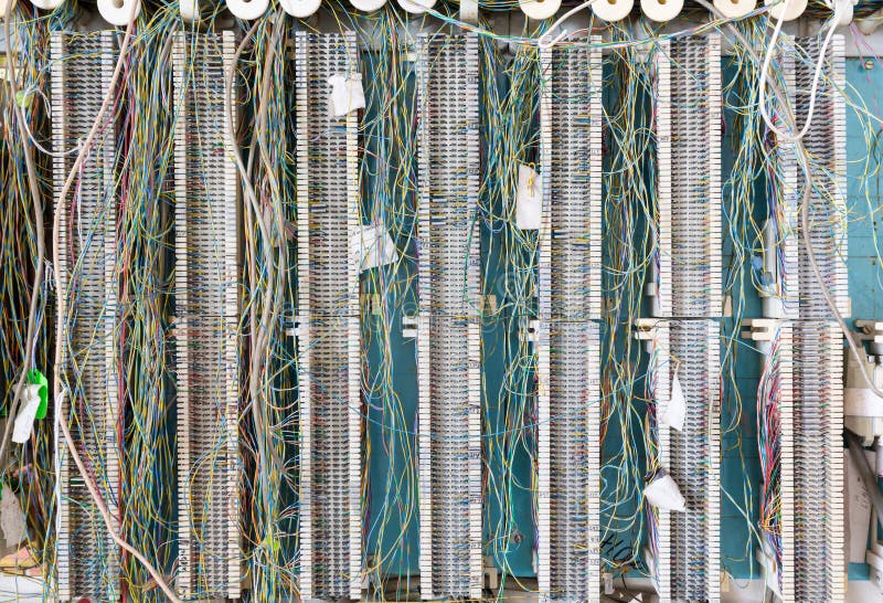 Telephone Wiring Panel on Wall for Telecoms Stock Image - Image of ...