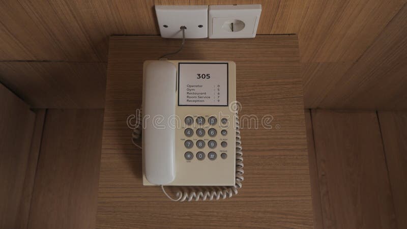 Telephone on a Table in a Hotel Room Stock Photo - Image of technology ...