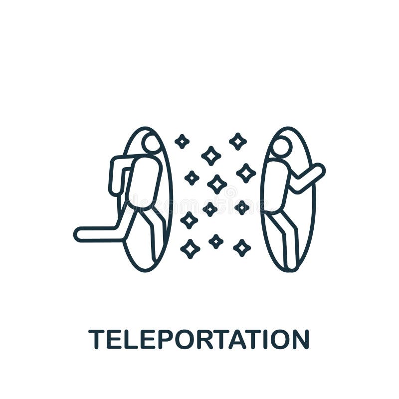 Teleportation Icon. Monochrome Simple Artificial Intelligence Icon for ...