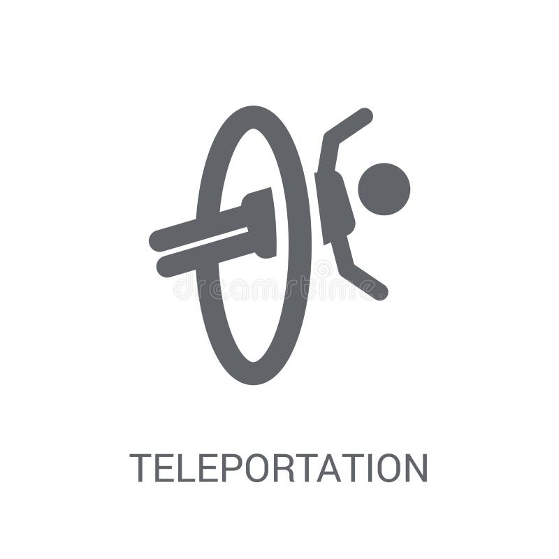 Teleportation Concept Vector Linear Icon Isolated on Transparent Stock ...