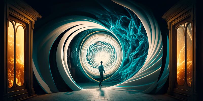 Teleportation and Other Means of Rapid Movement. Generative AI Stock ...