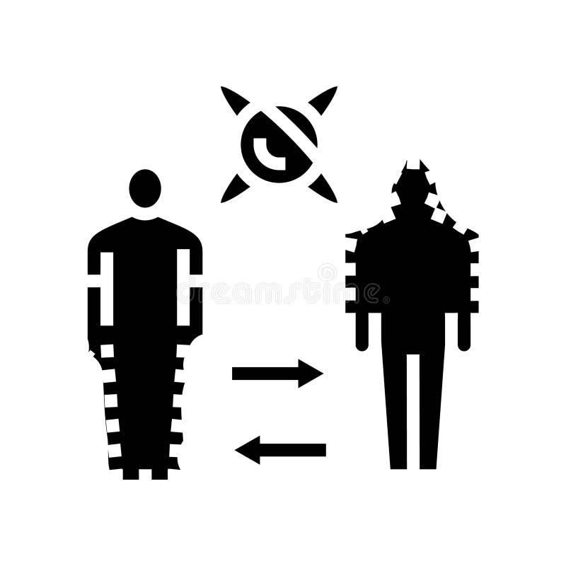 Teleportation Quantum Technology Glyph Icon Vector Illustration Stock ...