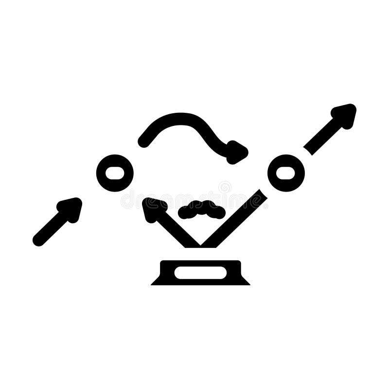 Teleportation Quantum Technology Glyph Icon Vector Illustration Stock ...