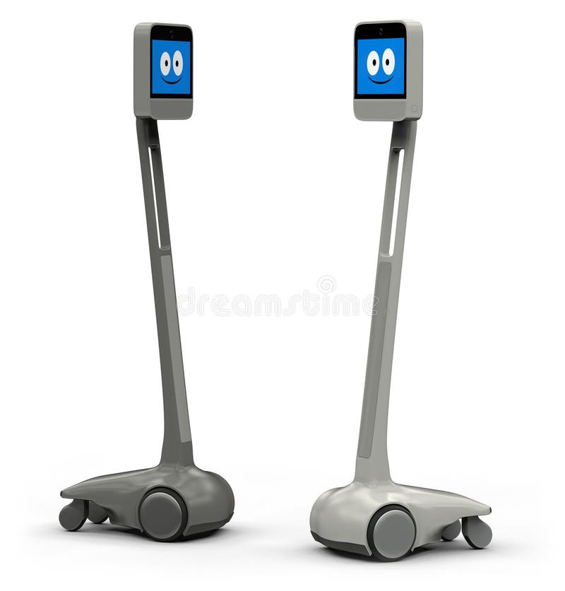 Telepresence robot stock illustration. Illustration of telecommuting ...