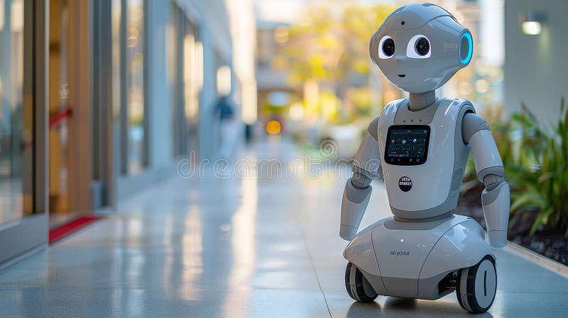 Telepresence Robot in Modern Office Setting Stock Image - Image of ...