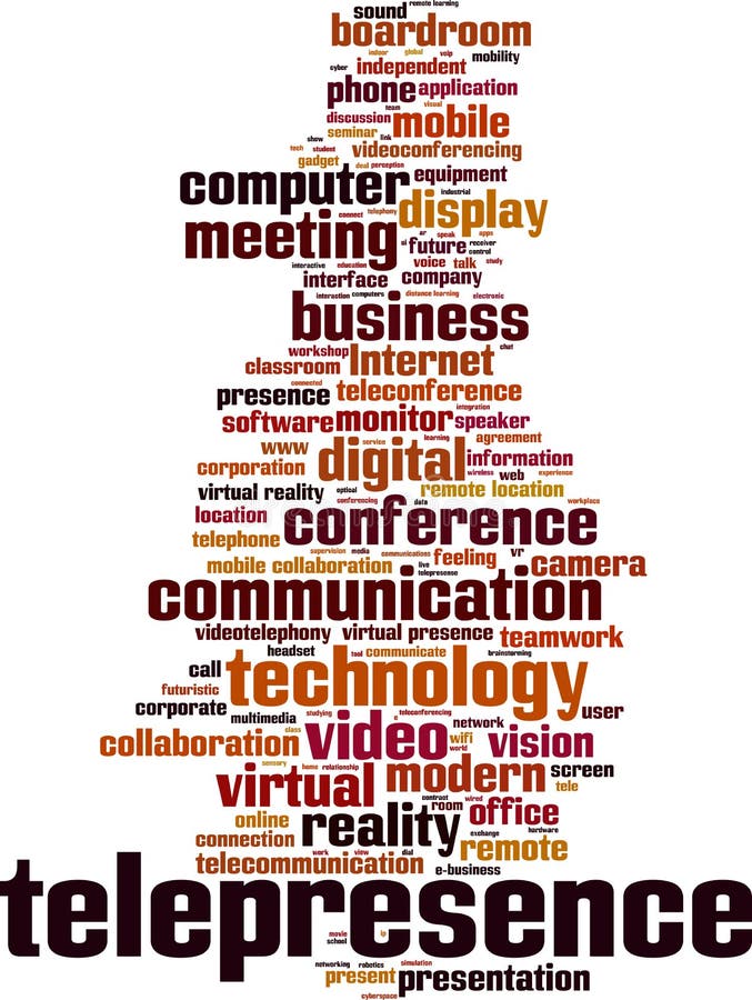 Telepresence word cloud stock vector. Illustration of communication ...