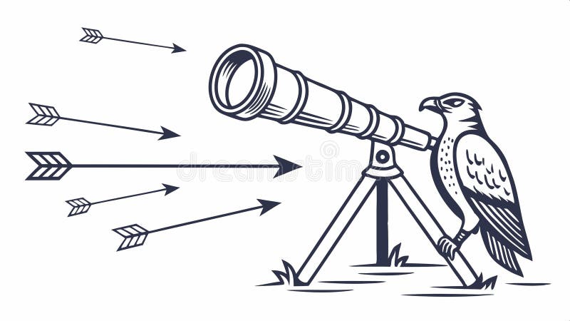 Telescope and Arrows Design Element for Science and Exploration Themes ...
