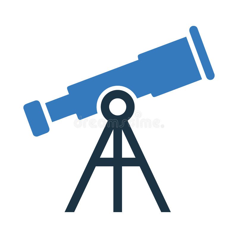 Telescope, Astronomy, Science Icon. Blue Color Vector Stock Vector ...