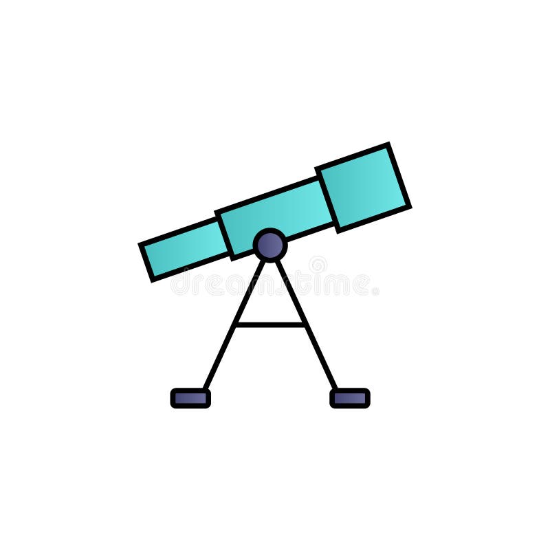 Telescope Color Sketch Vector Illustration Stock Vector - Illustration ...