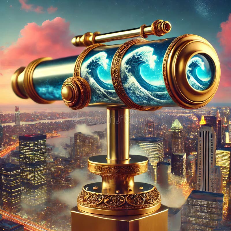 The Telescope of Future a Telescope Looking into the Future with Stock ...