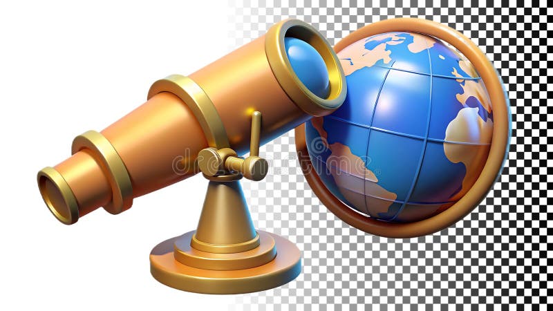 Telescope Globe, Astronomy Tool for Science and Space Exploration ...