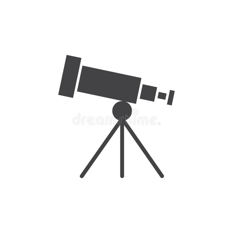 Telescope Icon Flat Simple Outline Set Stock Illustration ...
