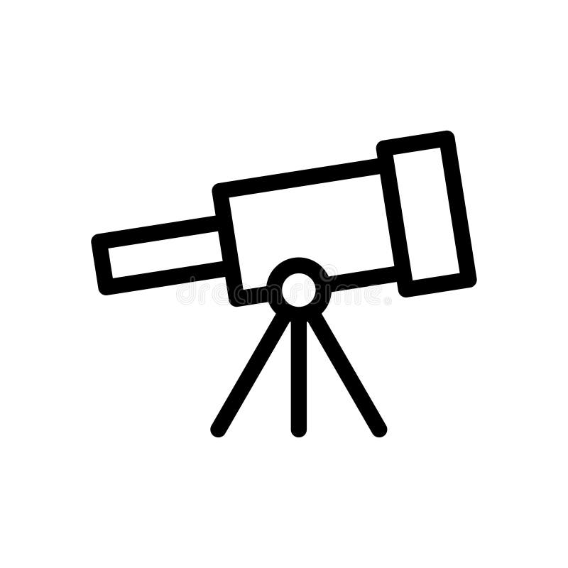 Telescope Icon Flat Vector Template Design Trendy Stock Vector ...